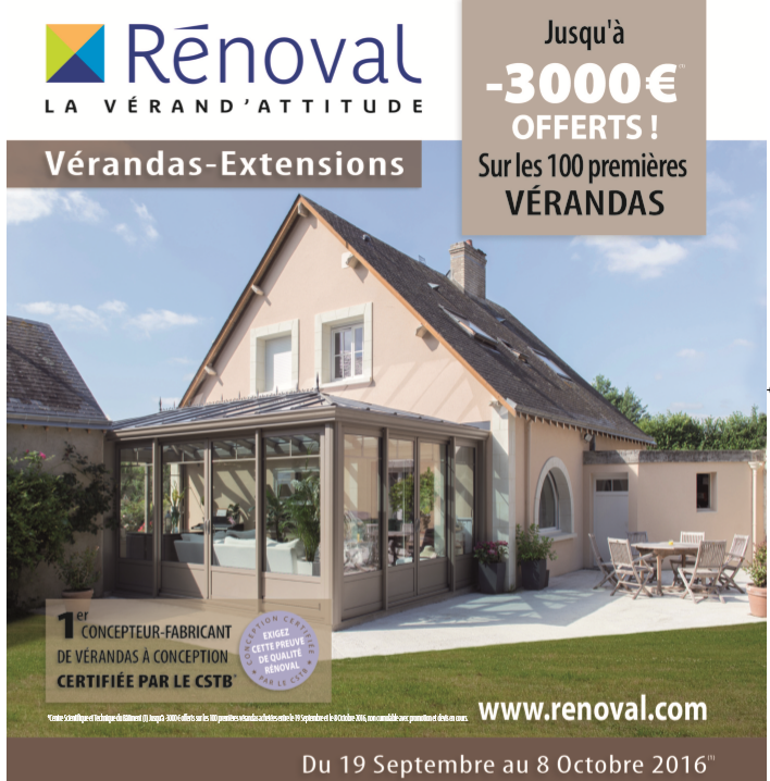 Votre véranda Rénoval - Verre Clair